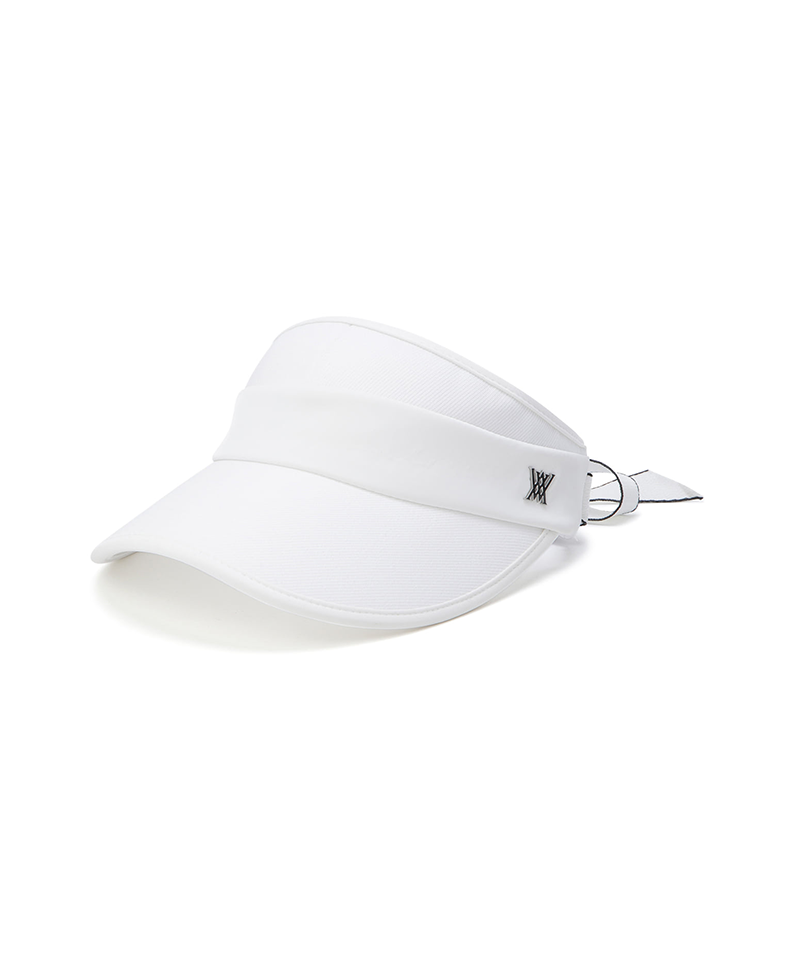 Women's Centre Ribbon Visor - White – Nevermindall USA