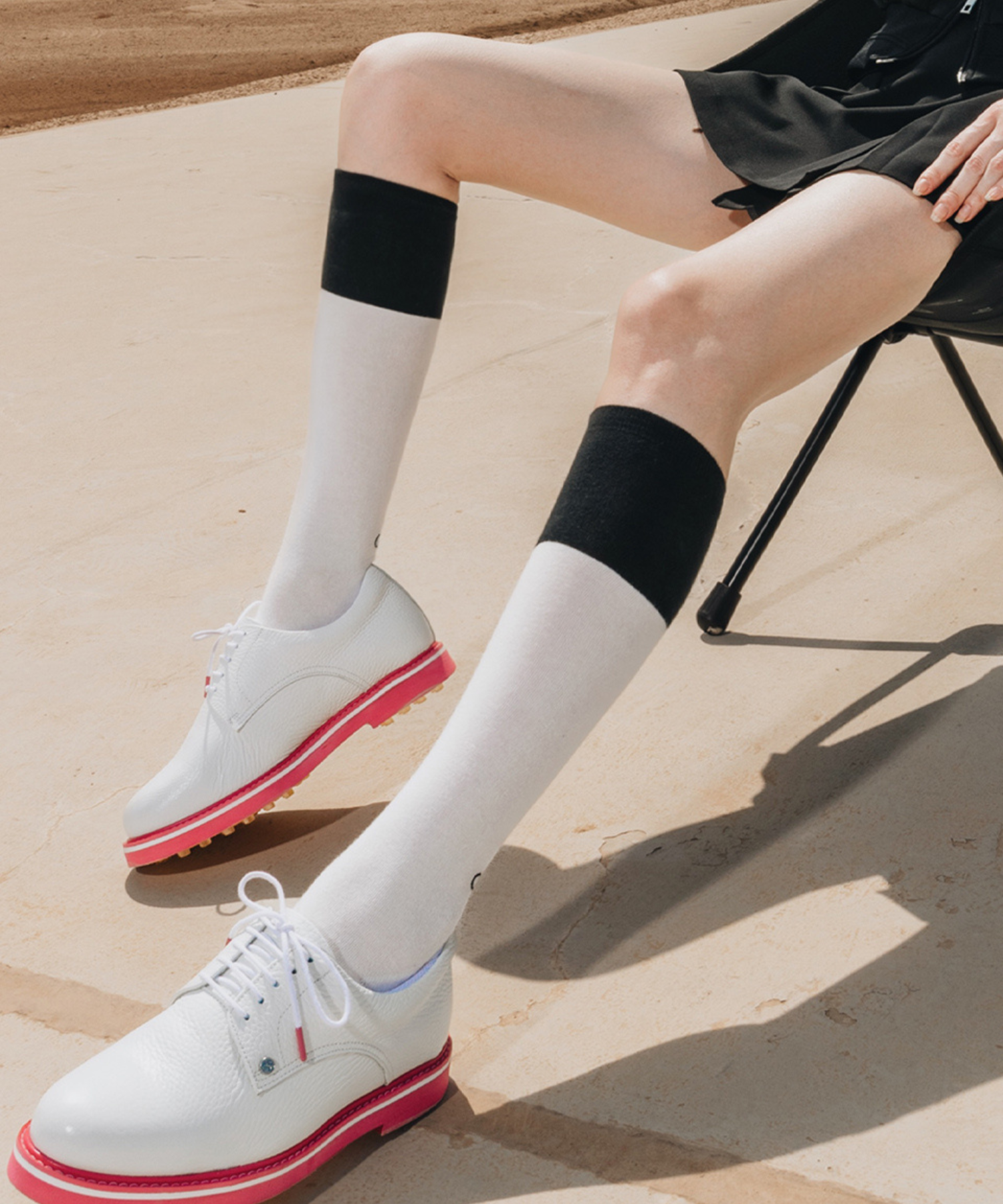 OBER Golf Monotone Color Blocking Socks Black – Nevermindall USA