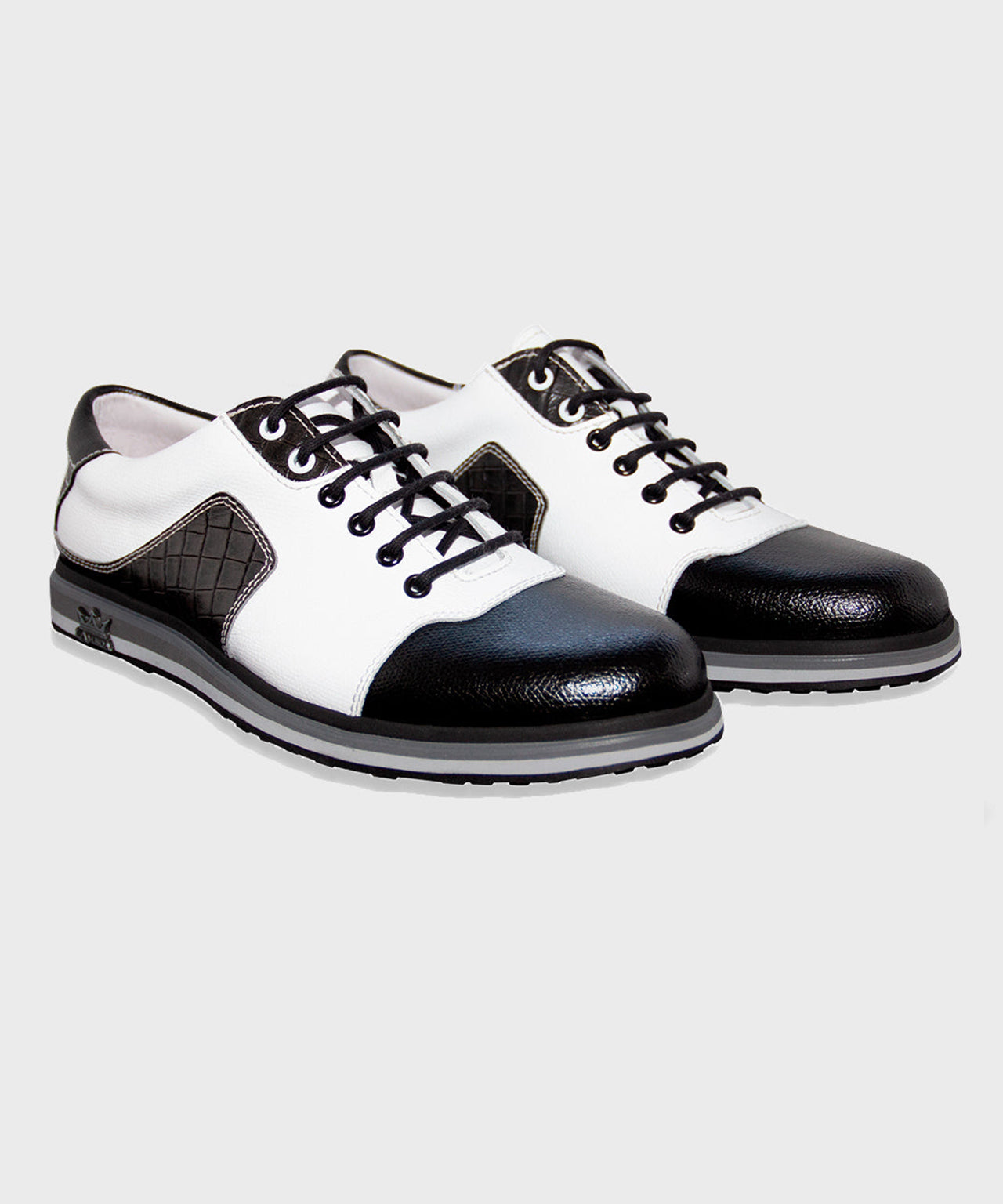 Pauda Black Croco Golf Shoes - Nevermindall | Nevermindall USA